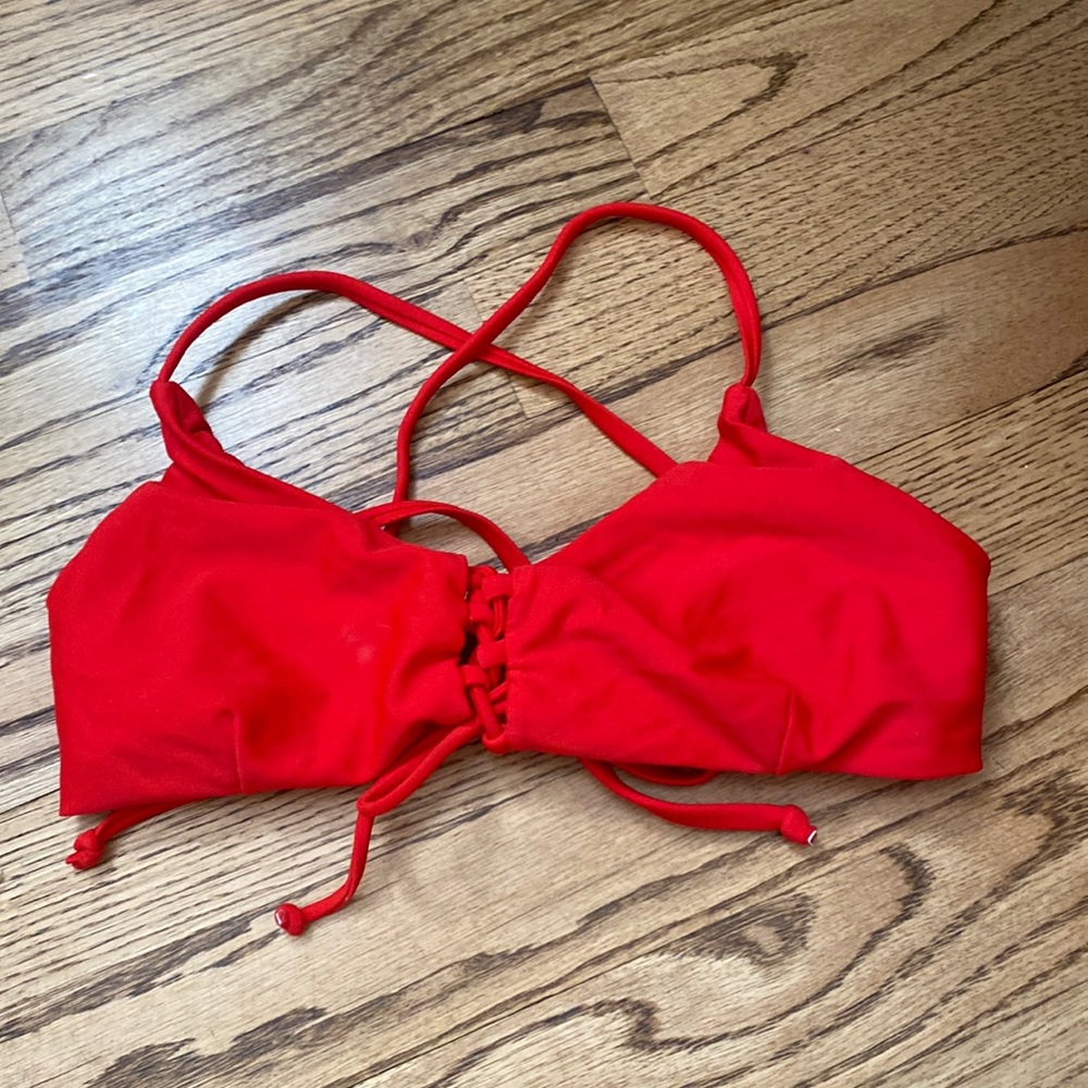 South Beach Swim Red Bikini Top - Gem